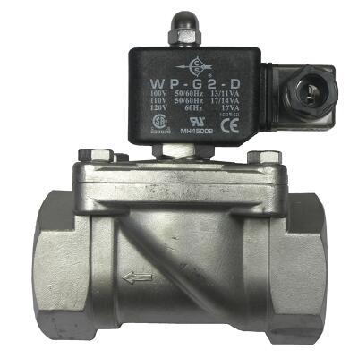 DN50 flange Stainless Solenoid Valve 0-10 Bar 2/2 Normally Closed