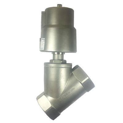 Solenoid valve world - 21/2 Angle seat piston globe valve 316 stainless ...