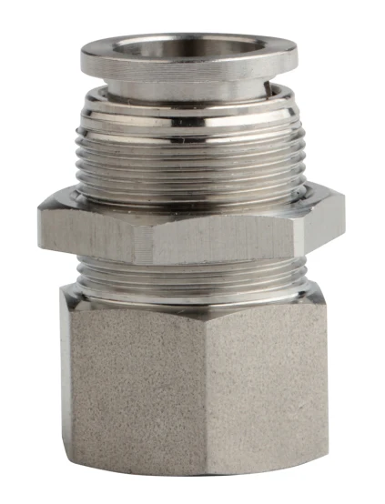 Stainless steel bulkhead female fitting S6CM