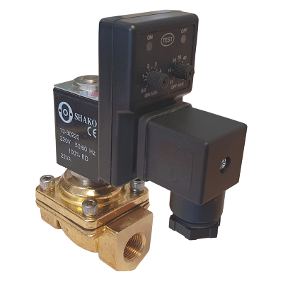 3/8 Brass solenoid Timer 0.5Sec-100Hrs ON OFF or Single Shot