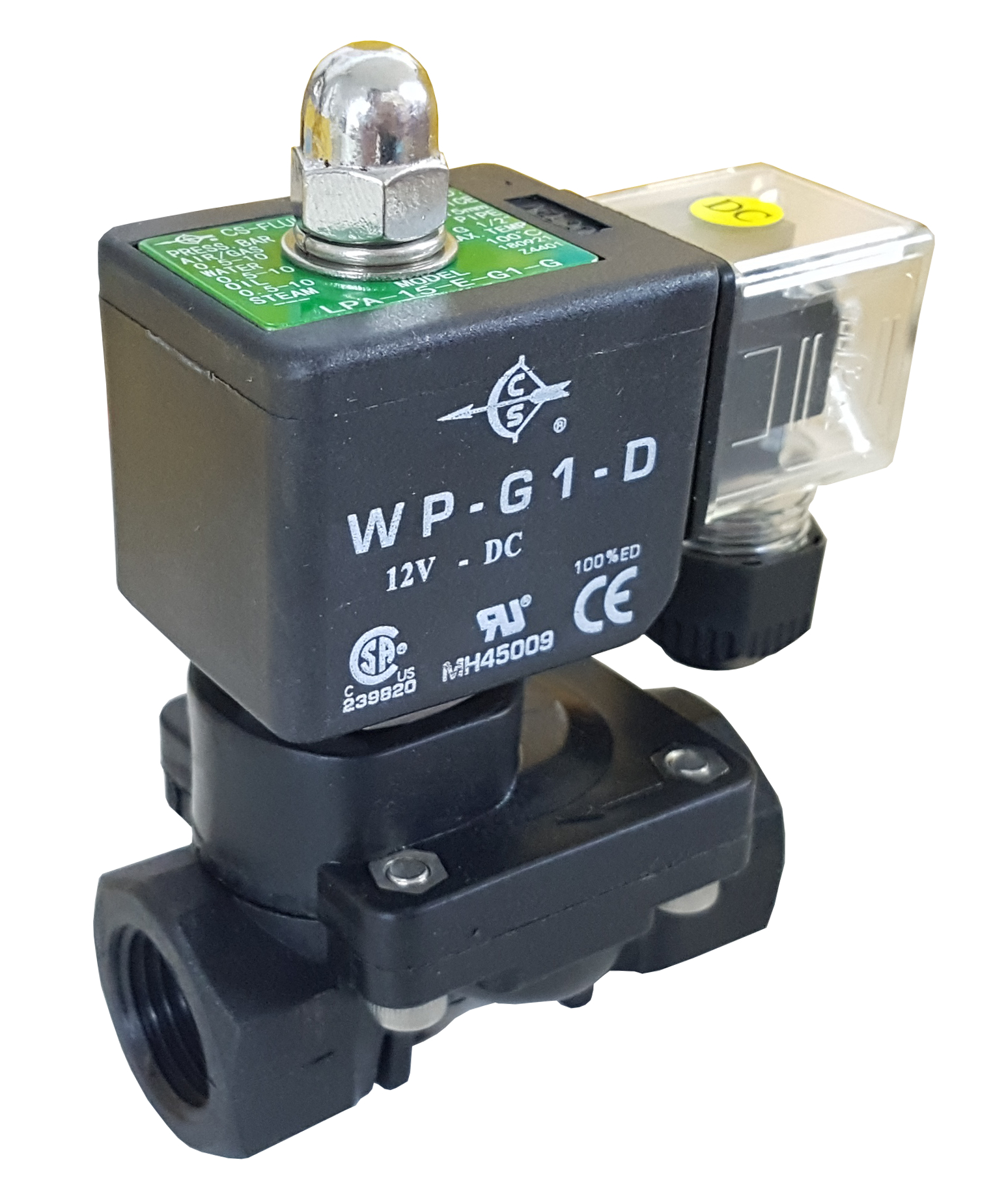 3/8-11/2 Latching Delrin solenoid valve 0.5-10 Bar LPA